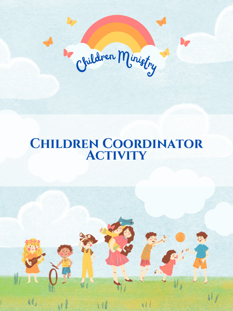 Childr en Ministry: Children Coordinator Activity | PDF