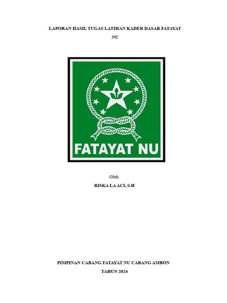 Laporan LKD Fatayat | PDF
