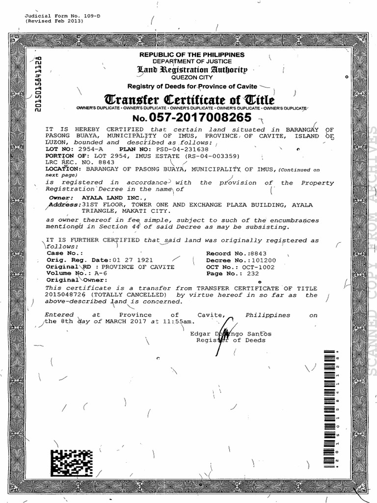 Land Title 2 | PDF
