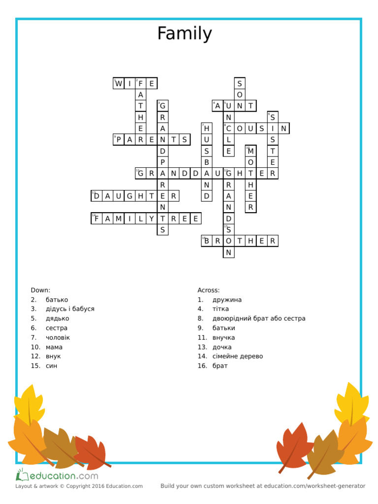 Family Answerkey | PDF