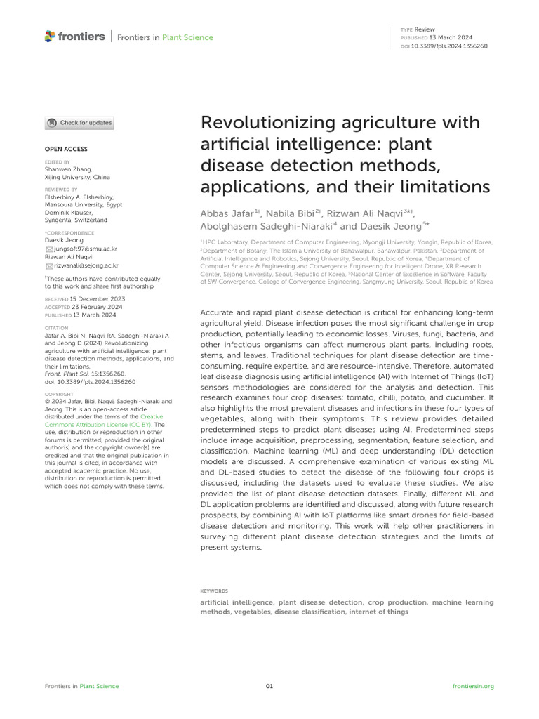 Fpls 15 1356260 | PDF | Image Segmentation | Machine Learning