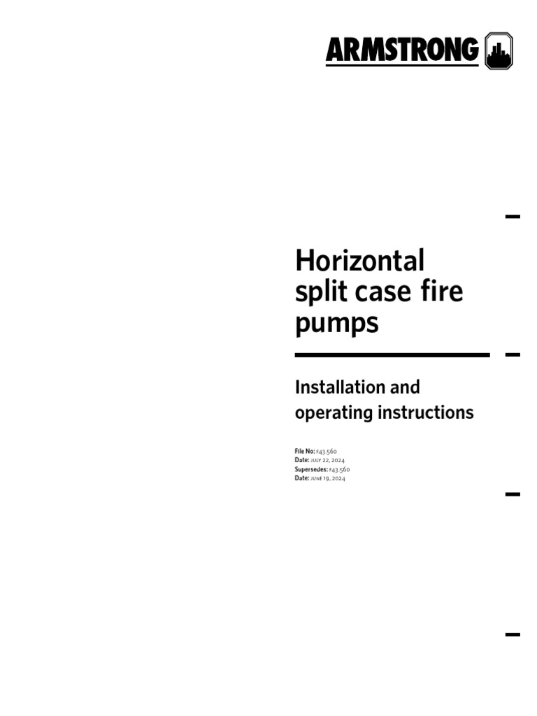 F43 560_HSC_Fire_Pumps_IandO | PDF | Pump | Valve