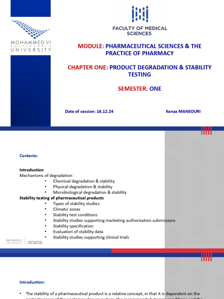 S1 (17) Prodcut Stability & Stability Testing | PDF | Pharmaceutical ...