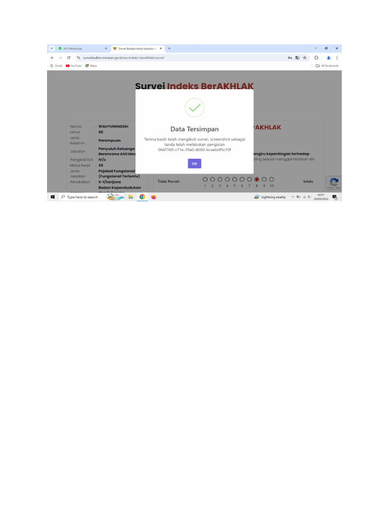 Urvey Indek Berakhlak | PDF