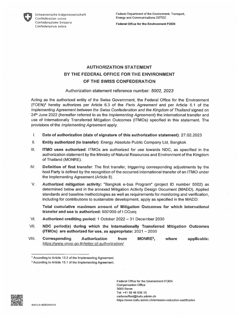 5002 Authorization Statement | PDF