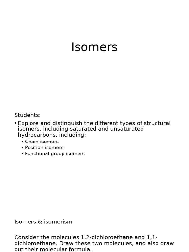 5. ISOMERS (2) | PDF | Isomer | Molecules
