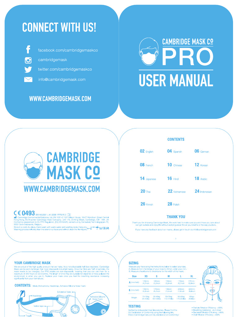 Cambridge Mask User Manual | PDF