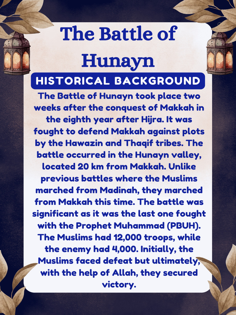 The Battle of Hunayn - Task 3 | PDF