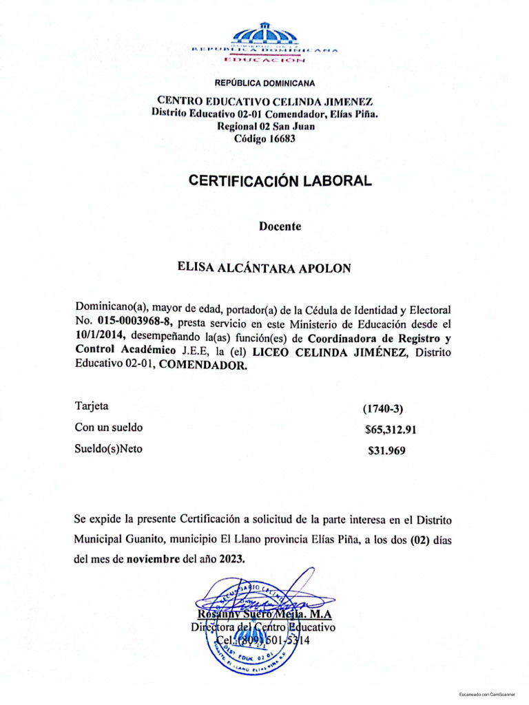 Certificación Laboral | PDF