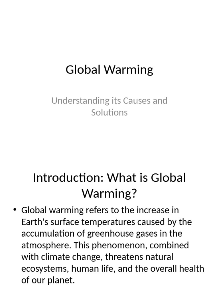 Global Warming Presentation | PDF