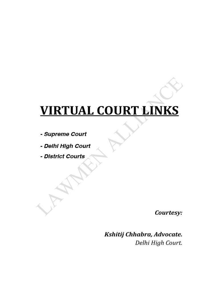 Virtual Court Links for Delhi Judiciary | PDF