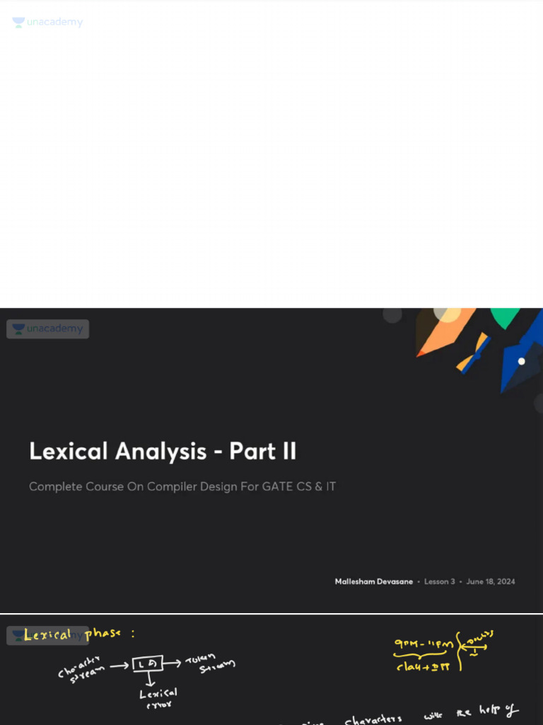 Lexical - Analysis - Part - II - With - Anno | PDF
