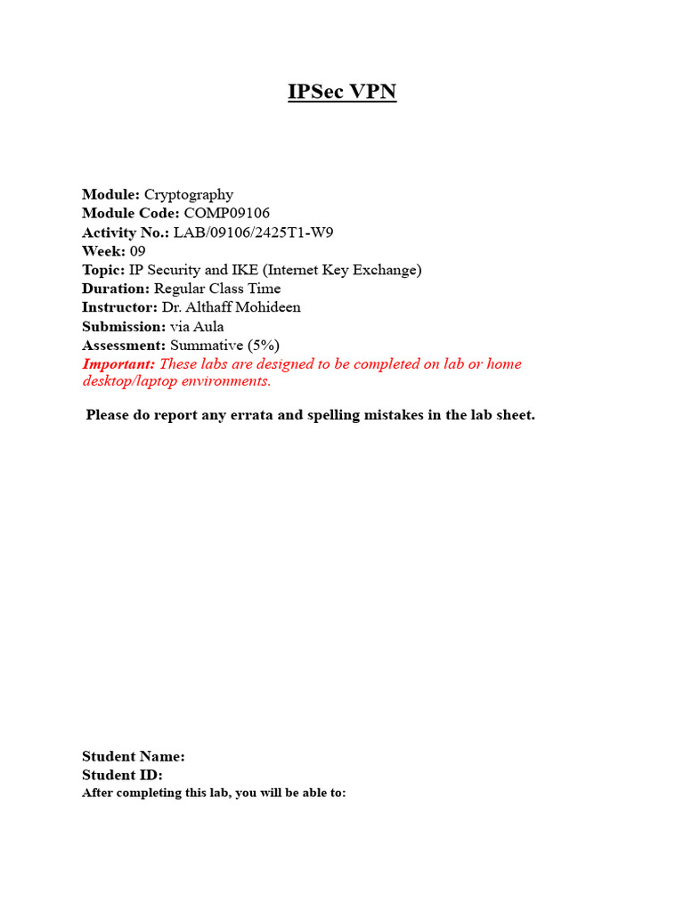 Lab_09 | PDF | Computer Network | Virtual Private Network Lab_09 | PDF | Computer Network | Virtual Private Network