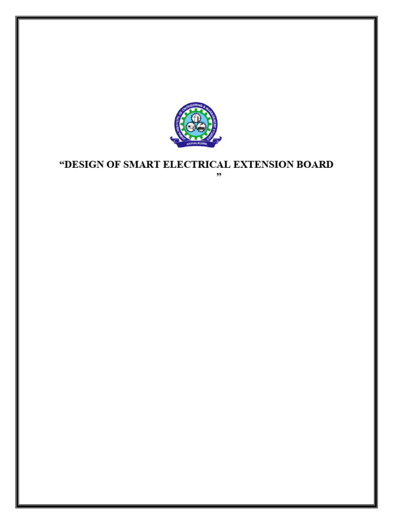 Smart Electrical Extension Board Design | PDF