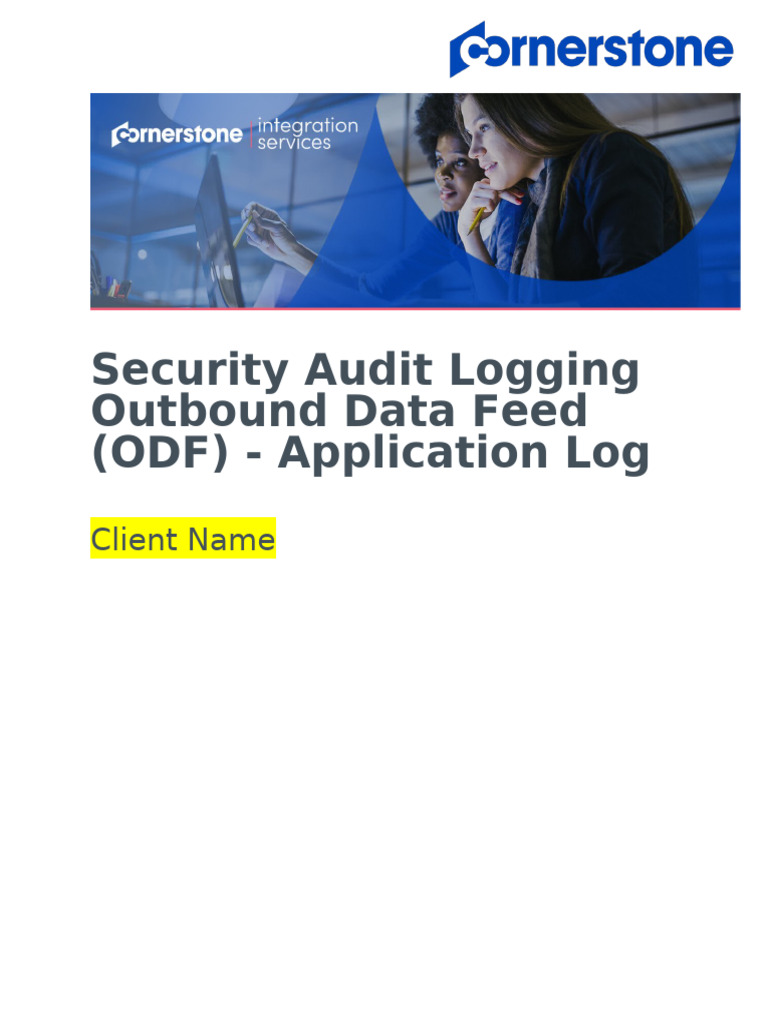 Security Audit Logging Application Log Odf Pdf File Format 8866
