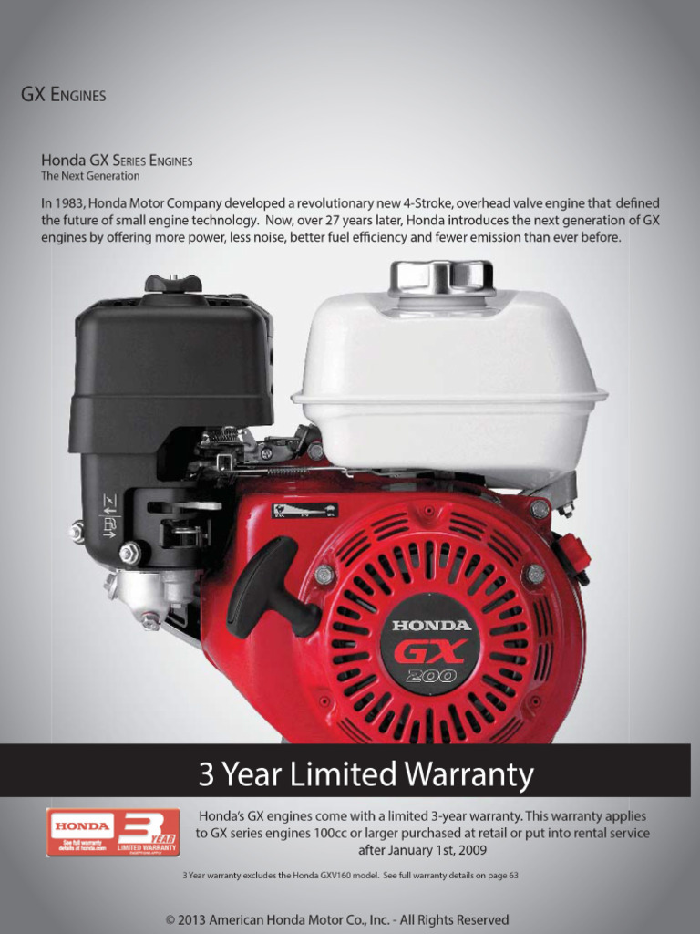 Honda GX Engines Brochure | PDF