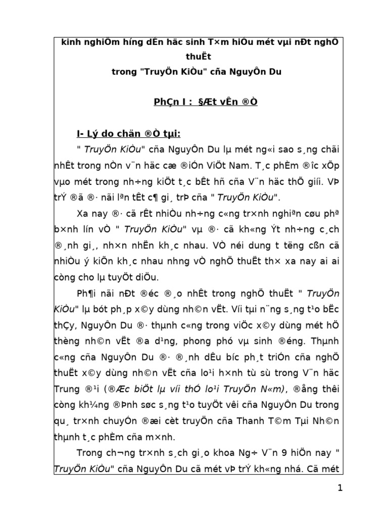 Chuyen de Truyen Kieu | PDF