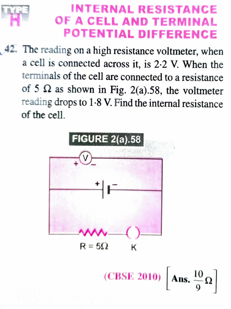 Internal Resistance Practice Questions | PDF | Voltage | Electromagnetism