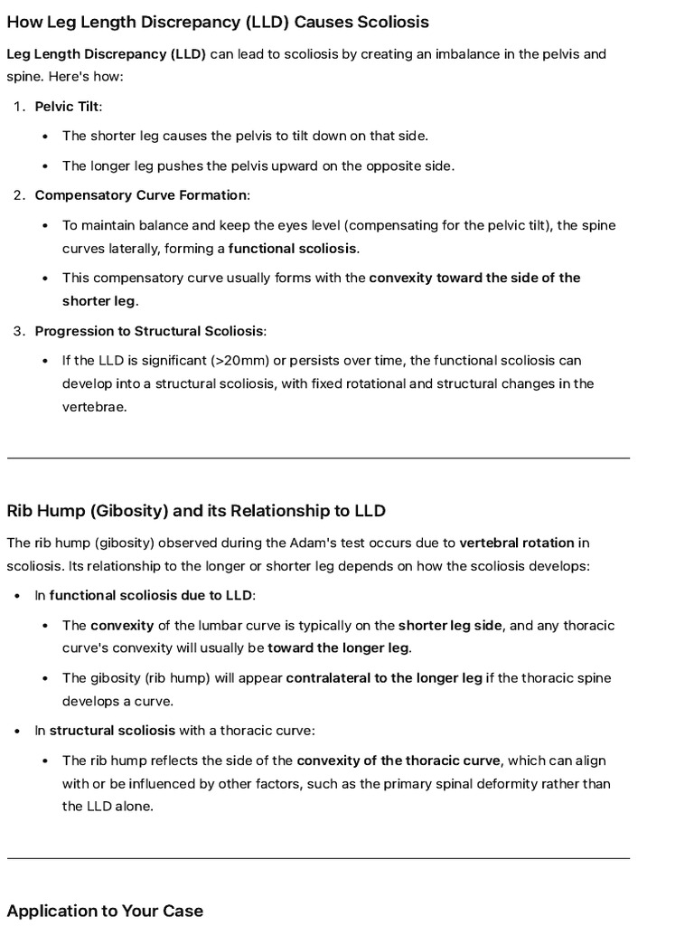 LLD Scoliosis | PDF