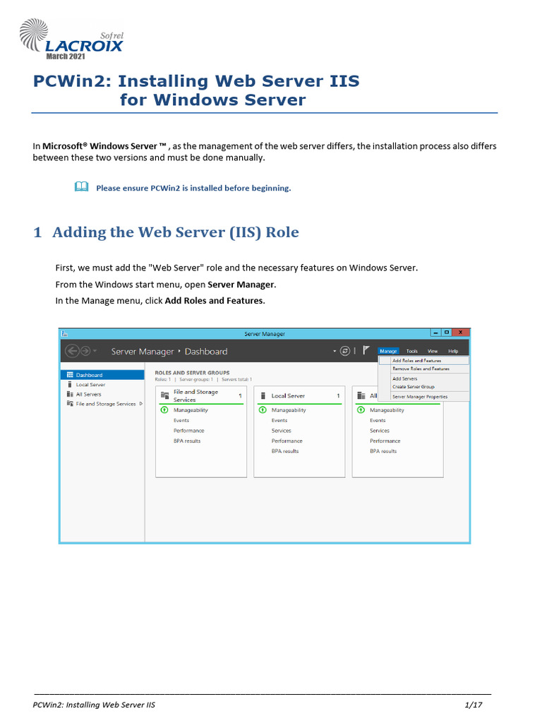 Pcwin2 016 Webserver Iis - Windowsserver en 1 | PDF | Internet ...