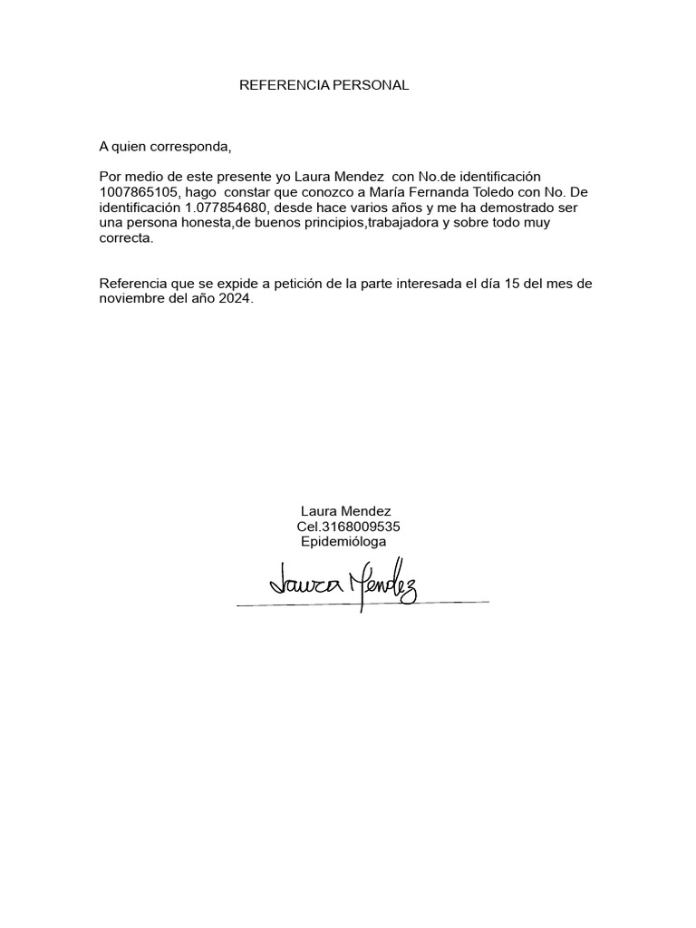 Referencia mafe | PDF