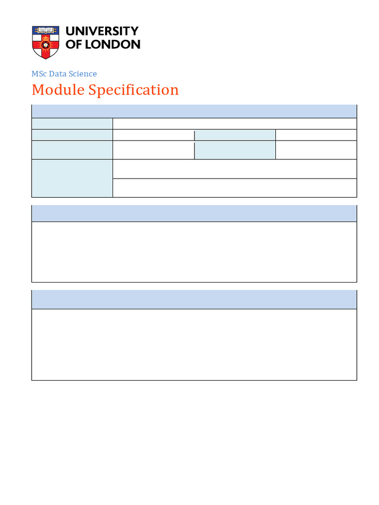 DSM020 Module Specification | PDF | Educational Assessment | Computer ...