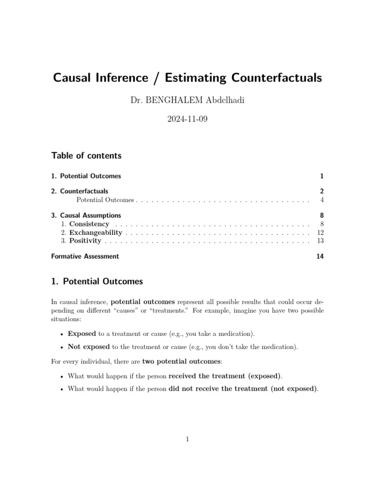 Causal Inference - Estimating Counterfactuals | PDF | Causality ...