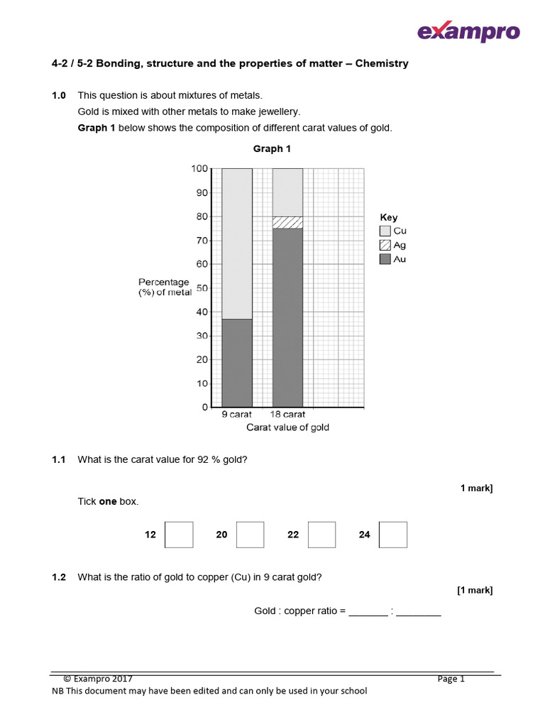 Chemistry Separate Bonding Structure Properties Matter | PDF | Chemical ...