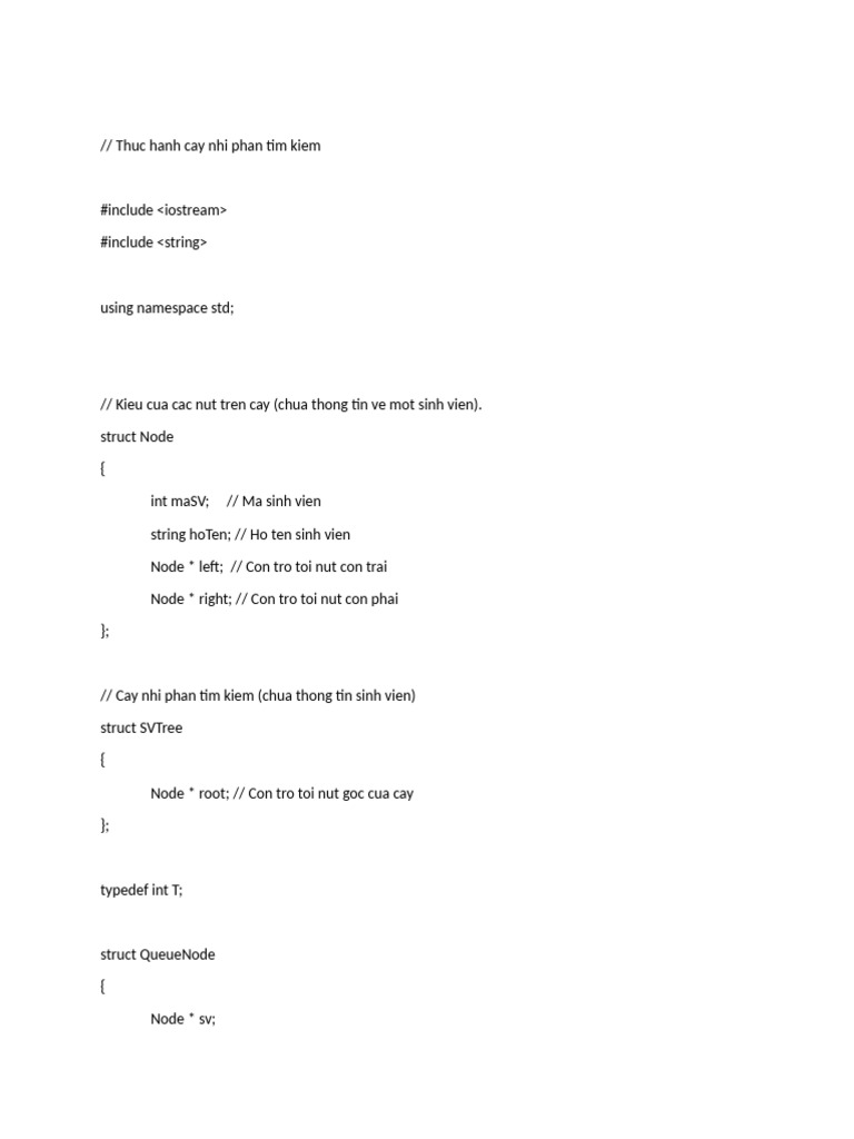 Thuc Hanh Cay Nhi Phan Tim Kiem | PDF | C++ | Computer Programming