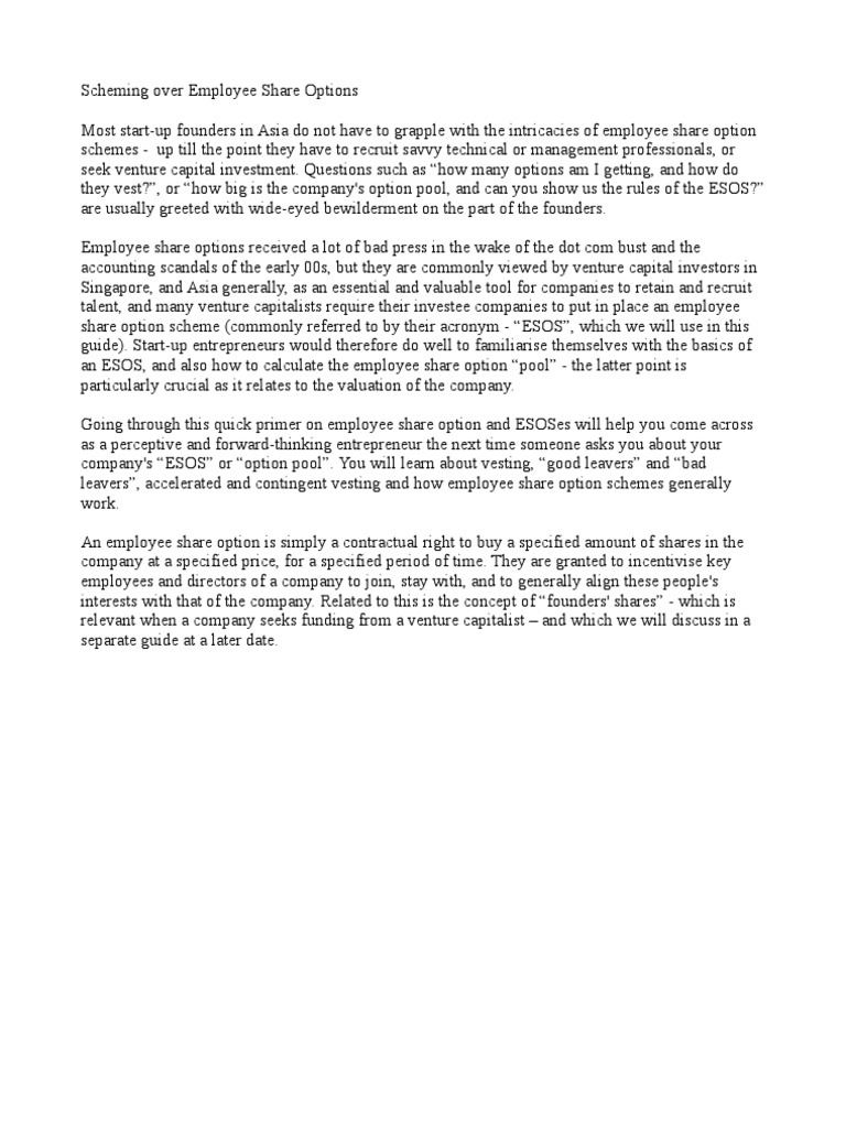 ESOS Article | PDF | Career & Growth | Business