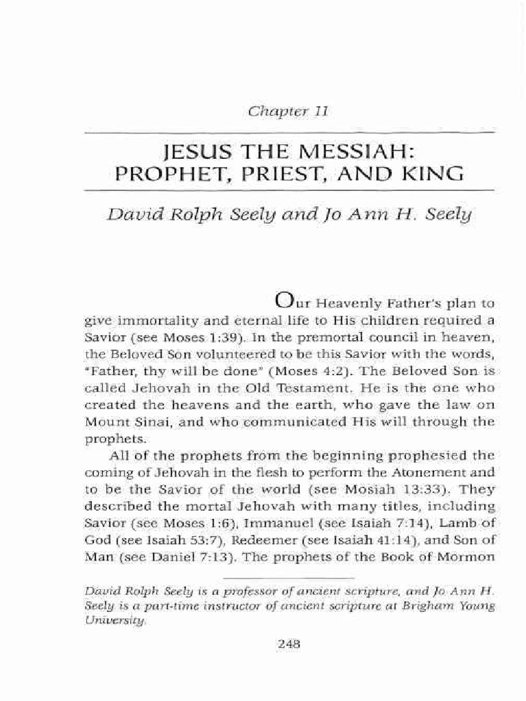 Jesus the Messiah | PDF | Jesus | Anointing