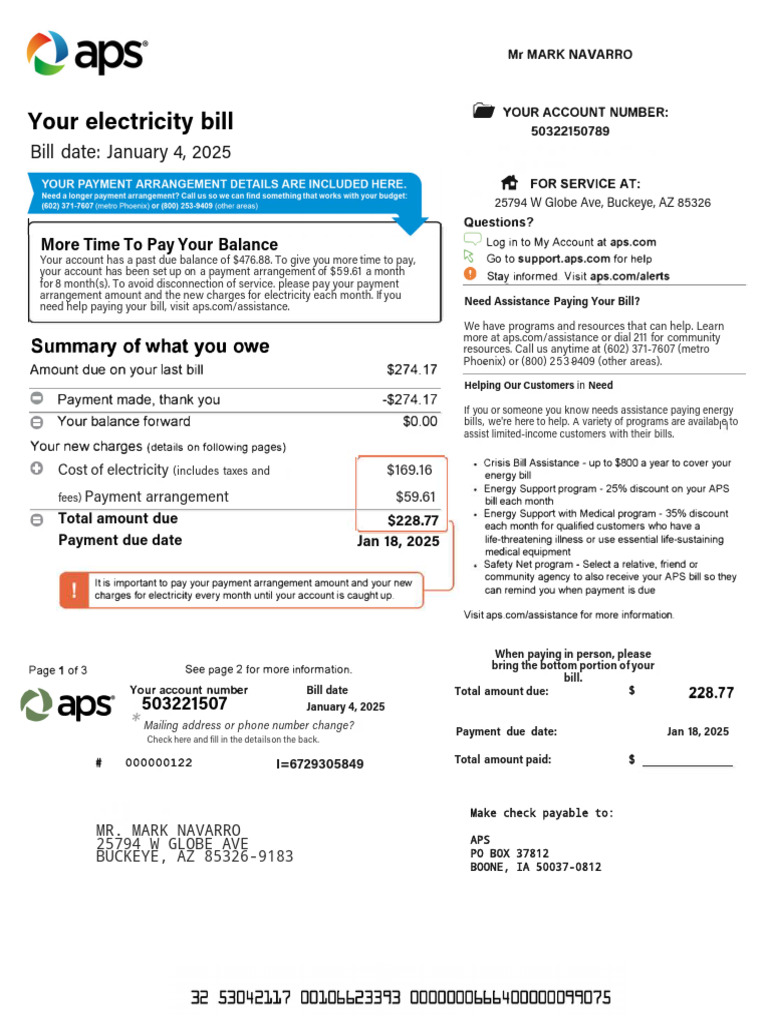 519032268-APS-BILL | PDF | Payments