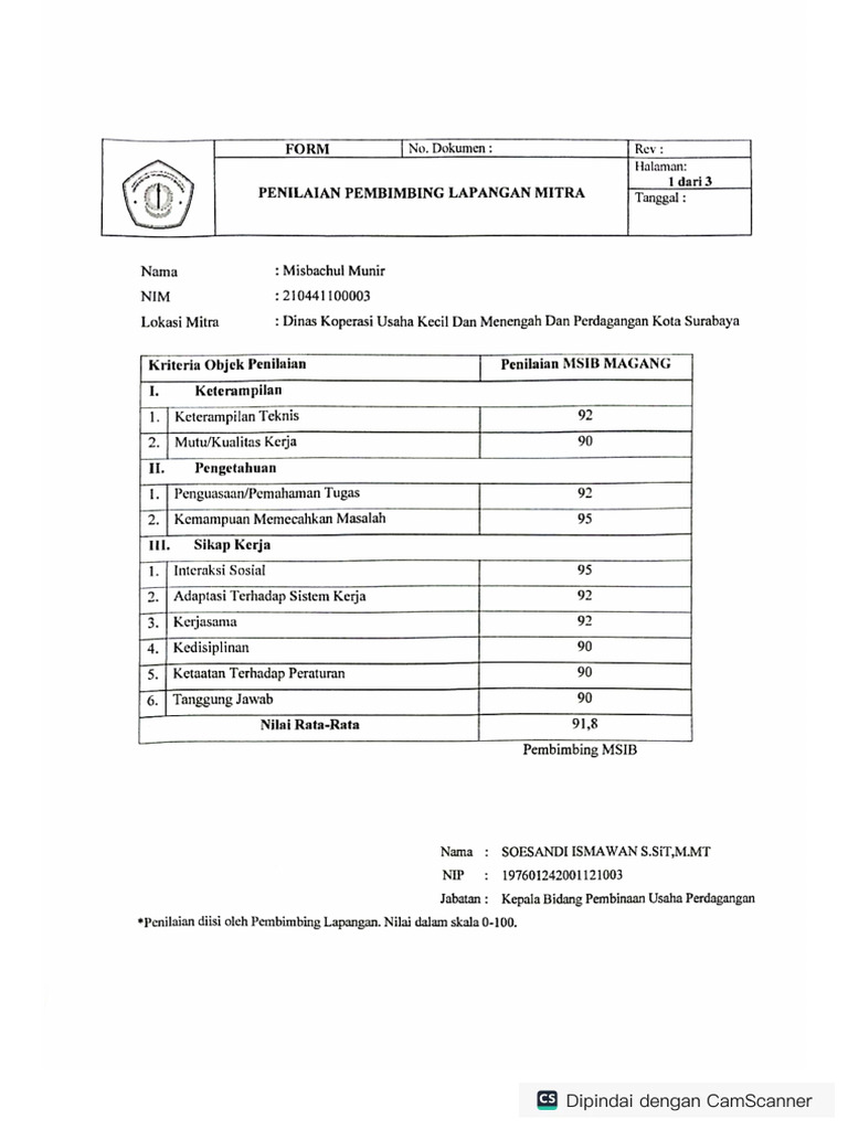 Nilai Gabungan | PDF