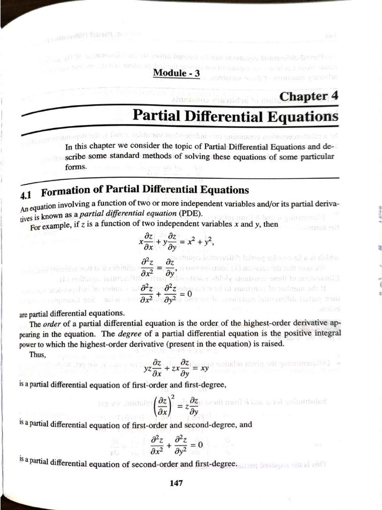 C-4 Partial Differential Equations (Textbook) | PDF