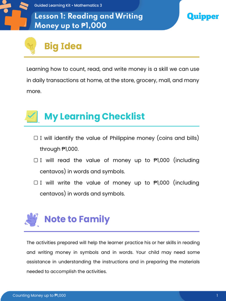 M_G3_U03L01_GLK | PDF | Currency | Economy Of The Philippines