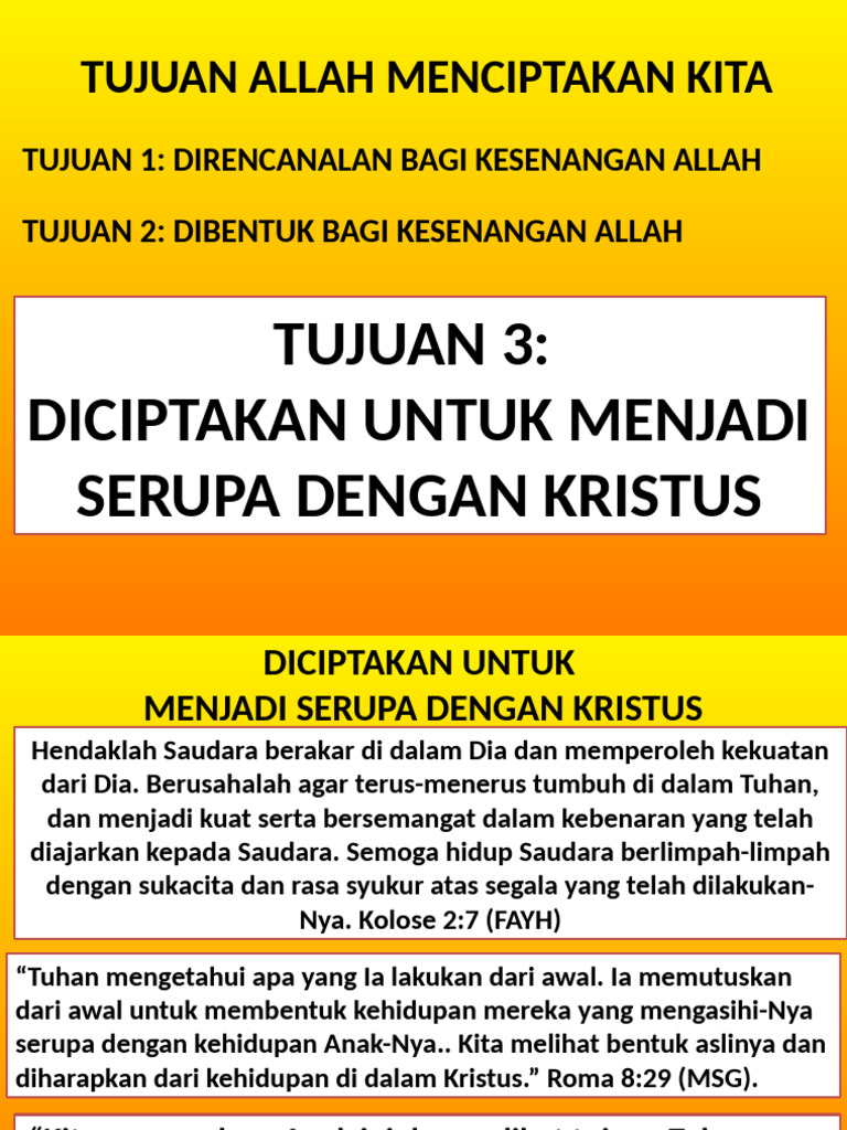 Diciptakan Untuk Serupa Dengan Kristus | PDF