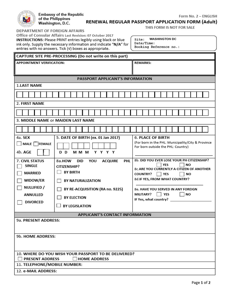 Renewal - Application - Adult | PDF | Passport | Affidavit