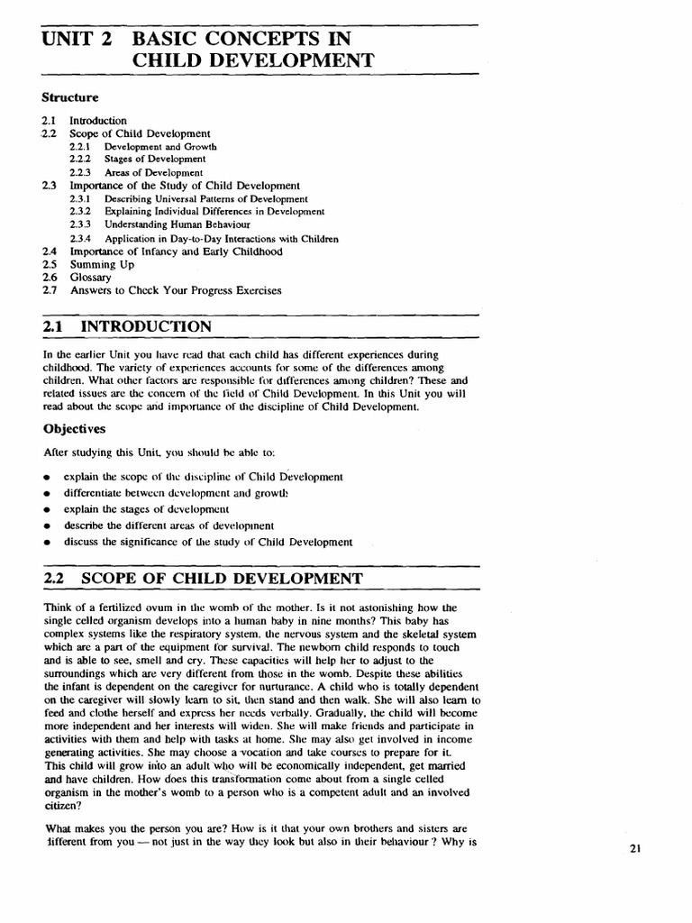 Unit-2 | PDF | Child Development | Attachment Theory