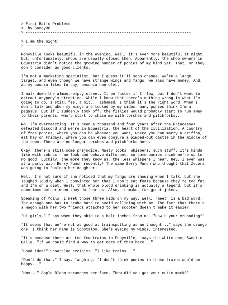 First Bat's Problems | PDF