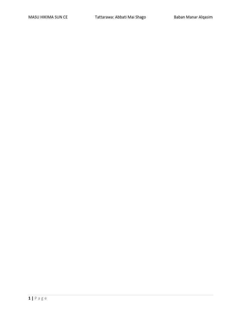Masu Hikima Sun Ce | PDF