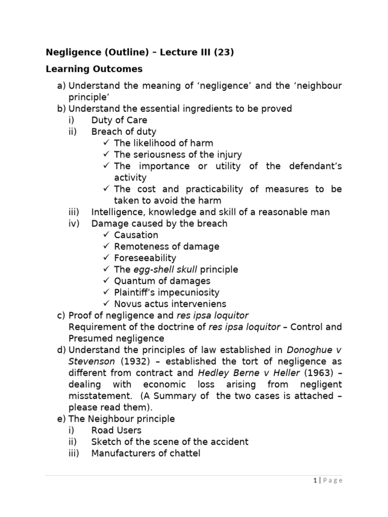 Understanding the Neighbour Principle | PDF