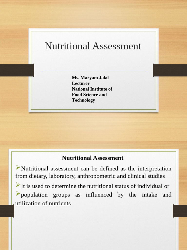 HND-403 Nutritional Assessment | PDF | Nutrition | Diet & Nutrition