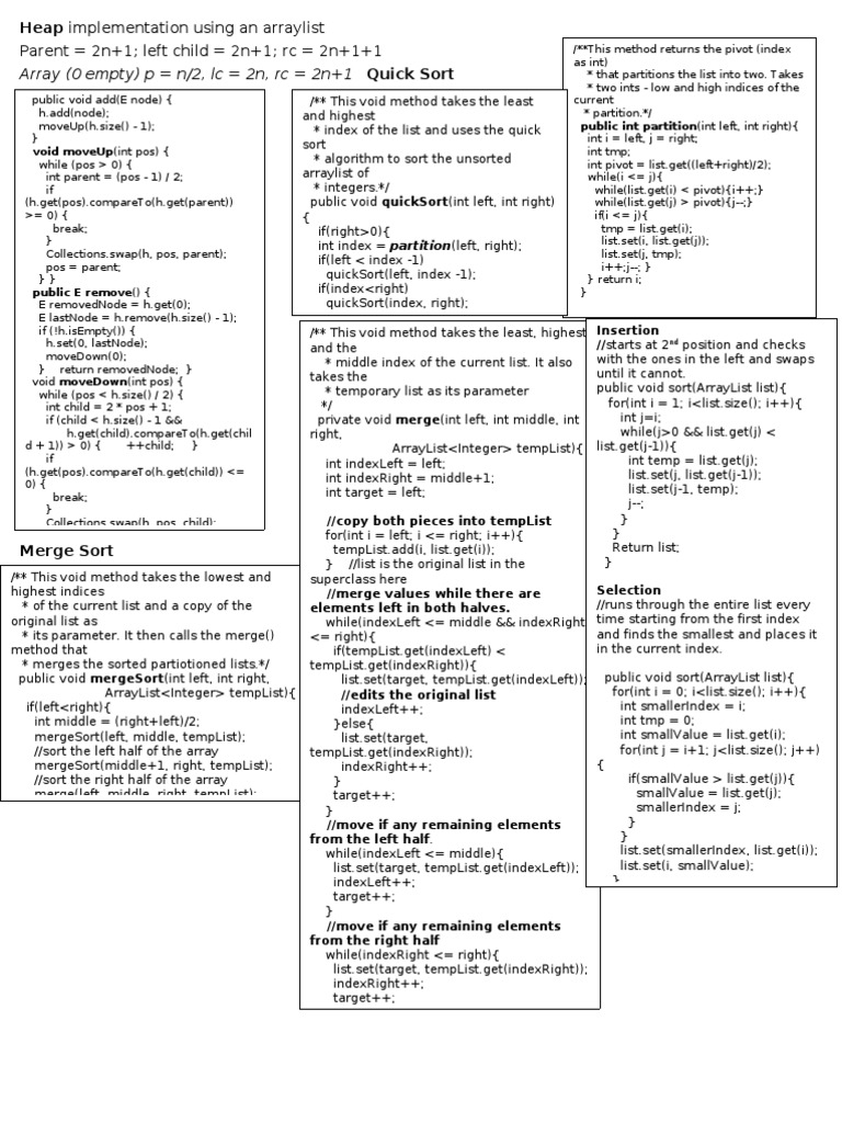 Tree traversal, graph search, sorting algorithms | PDF | Combinatorics | Areas Of Computer Science