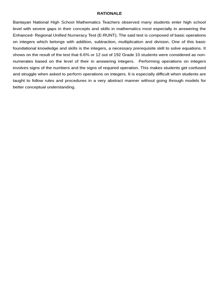 RATIONALE | PDF