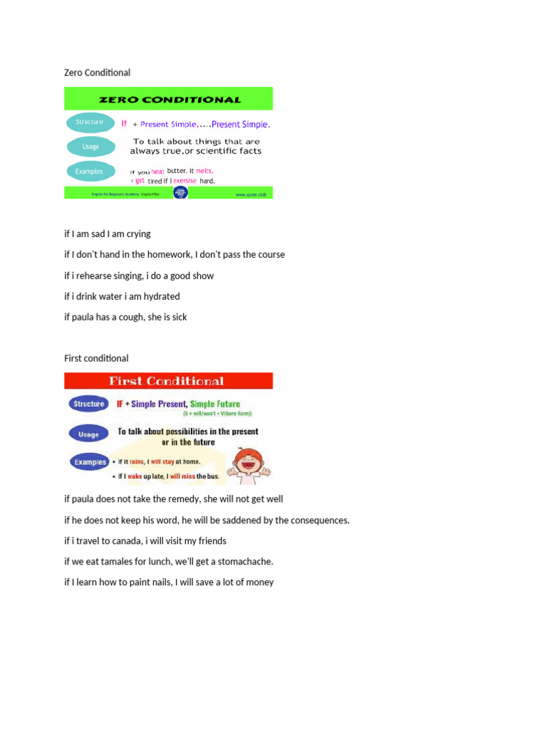 Homework Conditionals | PDF