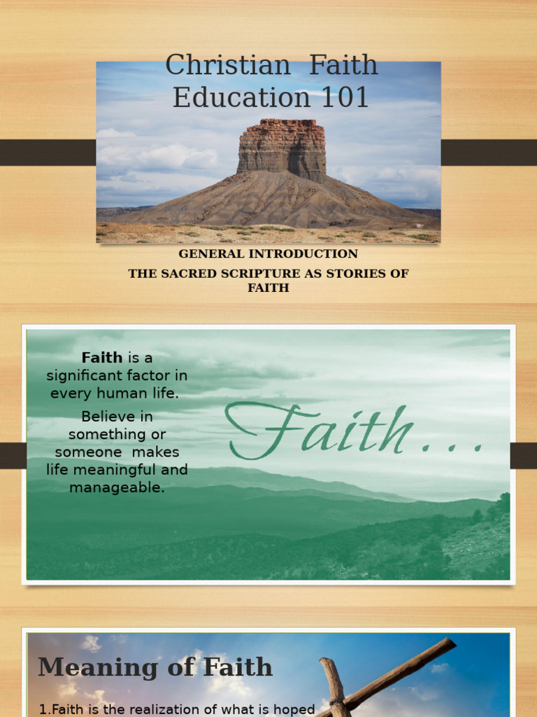 Christian Faith Education 101 - General Introduction | PDF