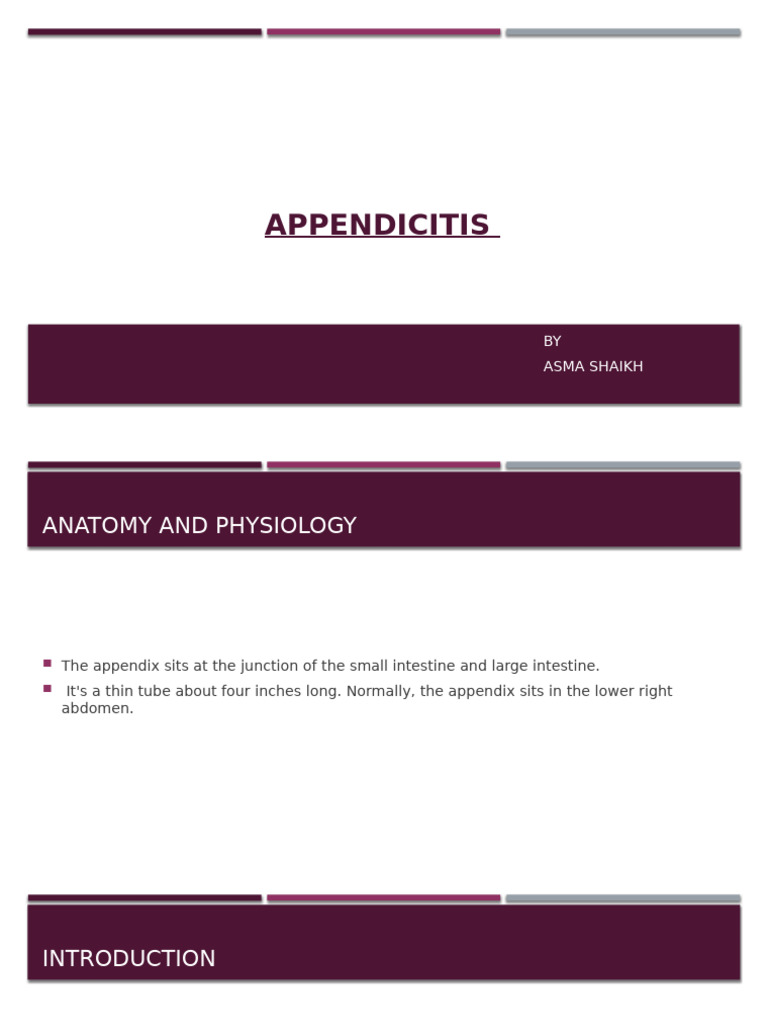Appendicitis | PDF | Medicine | Diseases And Disorders