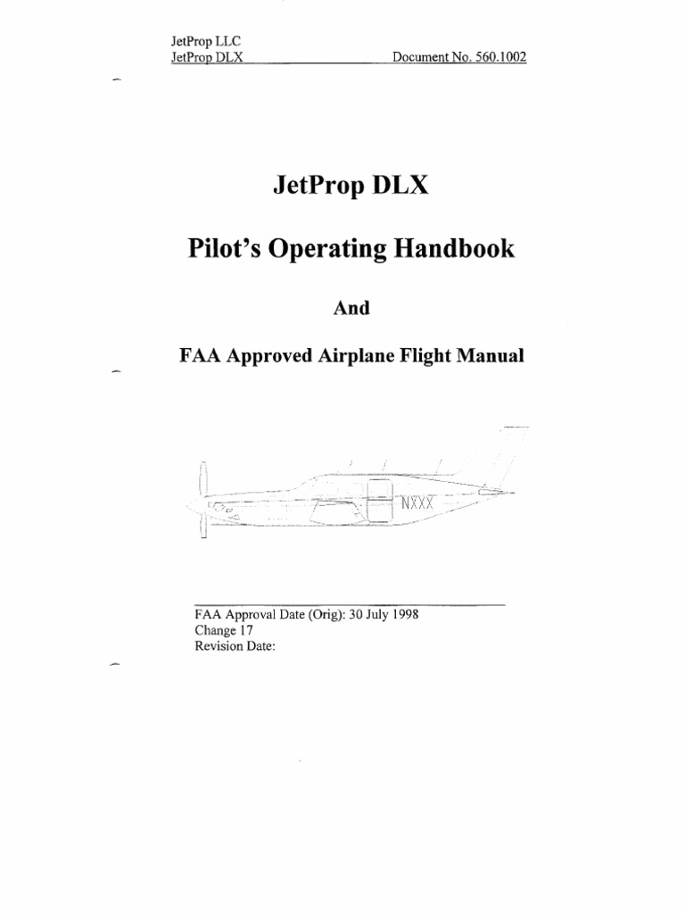 Jetprop DLX Pilot's Operating Manual | PDF