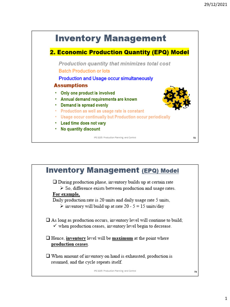 Inventory Management 2 PPC | PDF | Standard Deviation | Economics