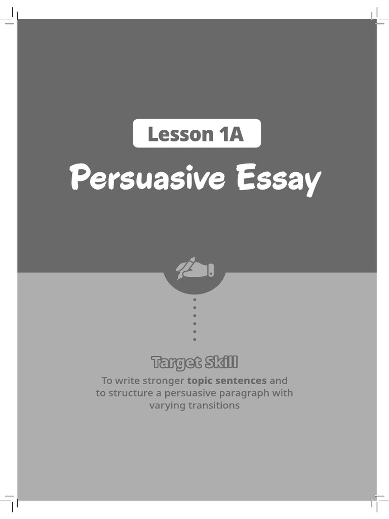 C-1 Persuasive Essay Test Review | PDF